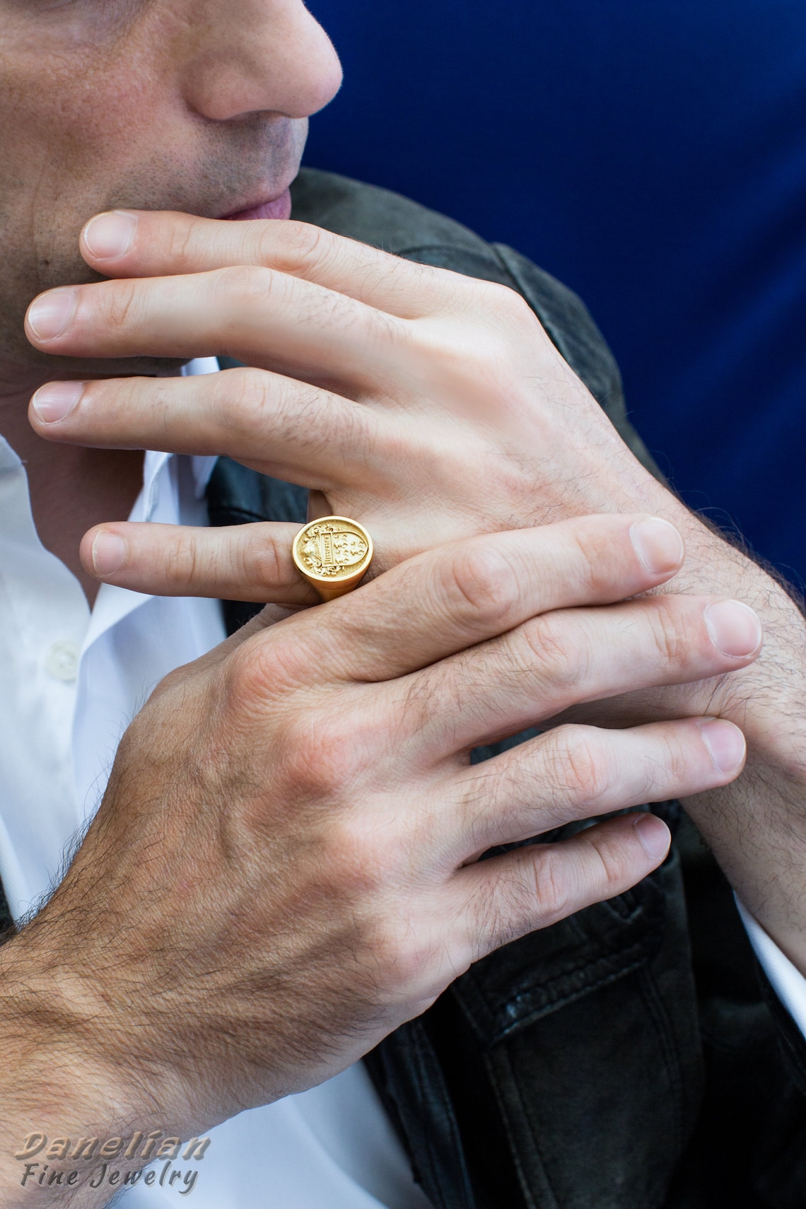 Family Crest Ring Gold Signet Ring for Men Chunky Gold Ring - Etsy