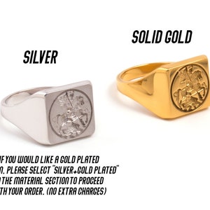 Solid Gold Signet Ring Men: Sovereign Crest, Coat of Arms - Etsy