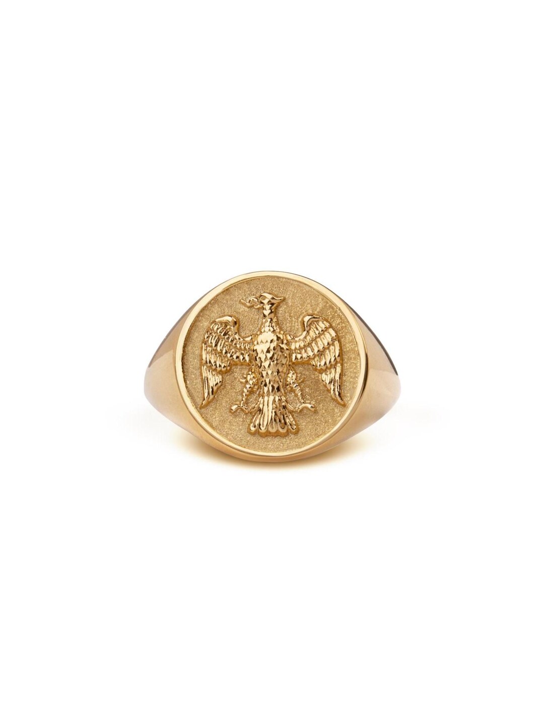 14K Gold Eagle Ring, American Eagle Ring, Animal Signet Ring, Gift for ...