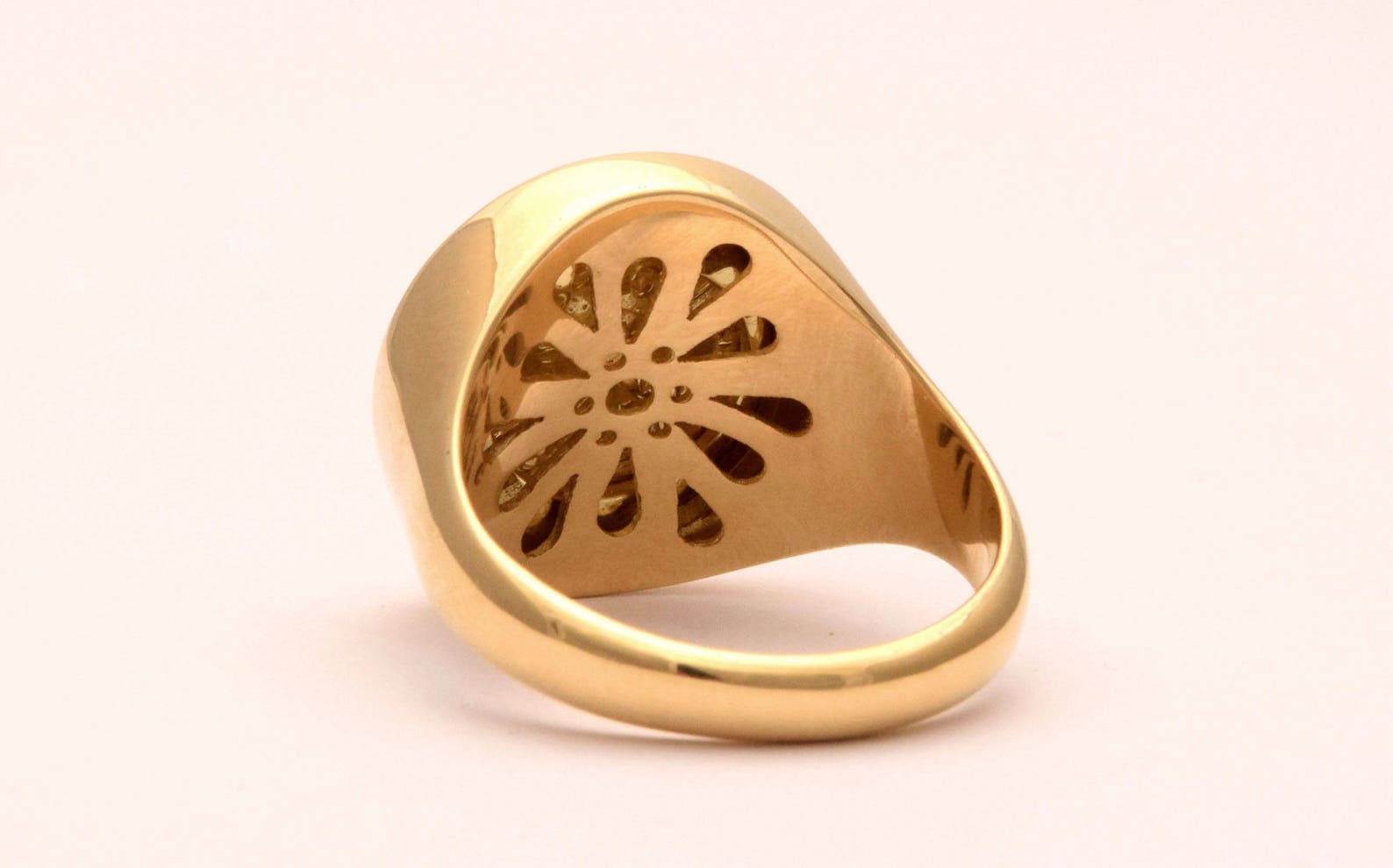 Gold Signet Ring Chevalier Ring Sovereign Ring Man Gold - Etsy