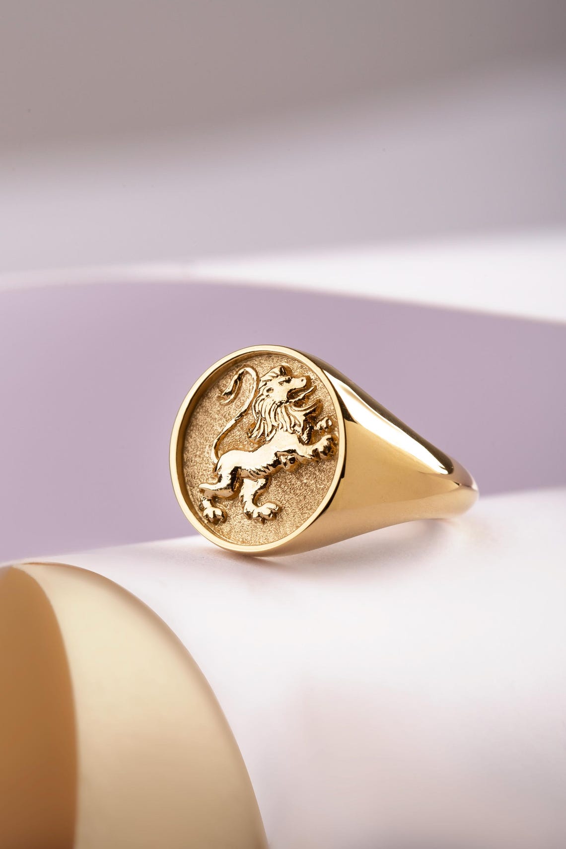 14K Gold Leo Zodiac Signet Ring: Astrology Horoscope Jewelry - Etsy