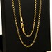 18k Solid Gold Rolo Chain Necklace: Yellow Gold Round Link - Etsy