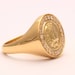 Gold Signet Ring Chevalier Ring Sovereign Ring Man Gold - Etsy