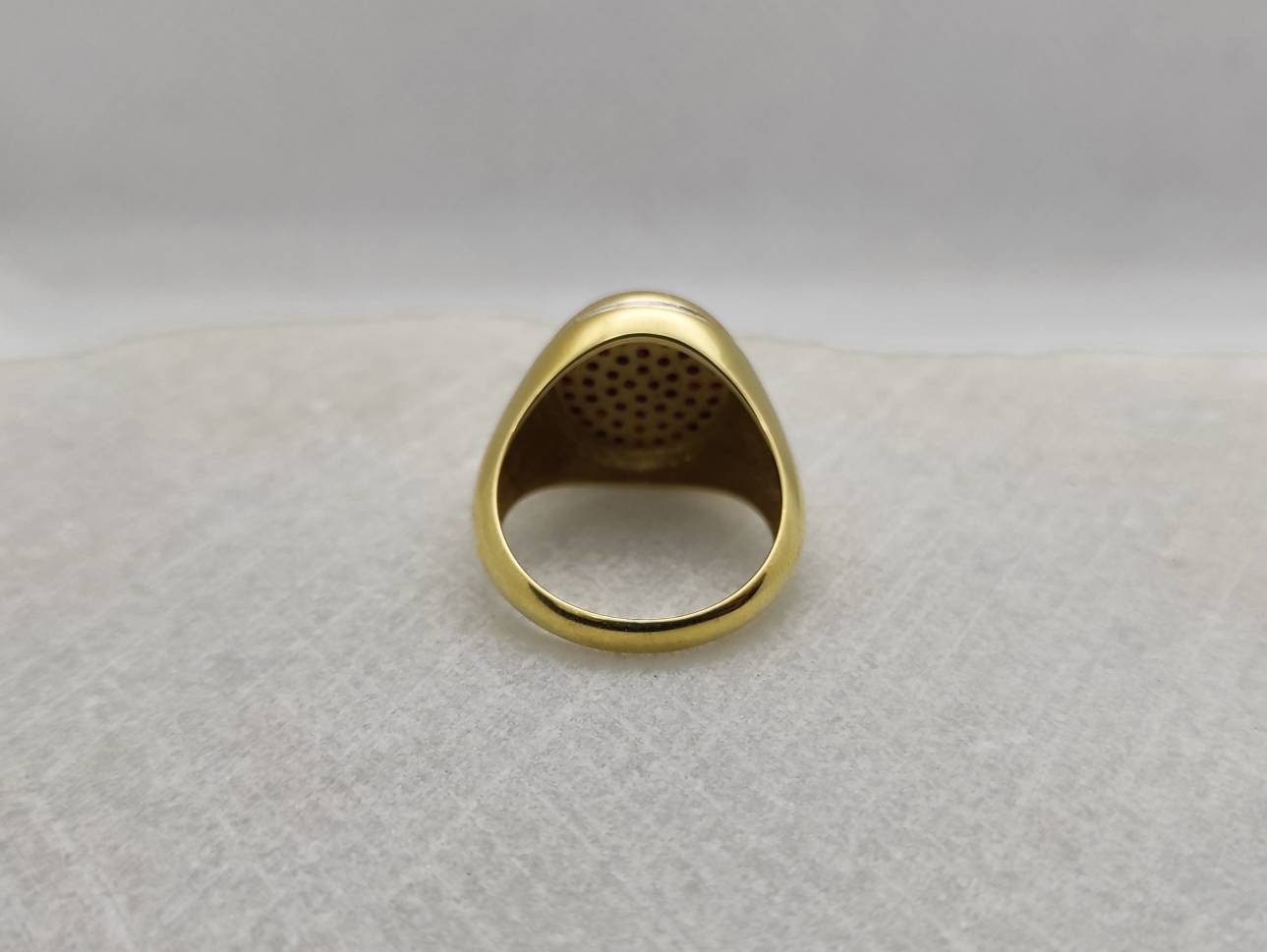 Gold Ruby Signet Ring: 9K, 14K, 18K Gemstone Statement Ring - Etsy