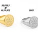 14K Solid Gold Butterfly Signet Ring, Statement Ring, Personalized ...