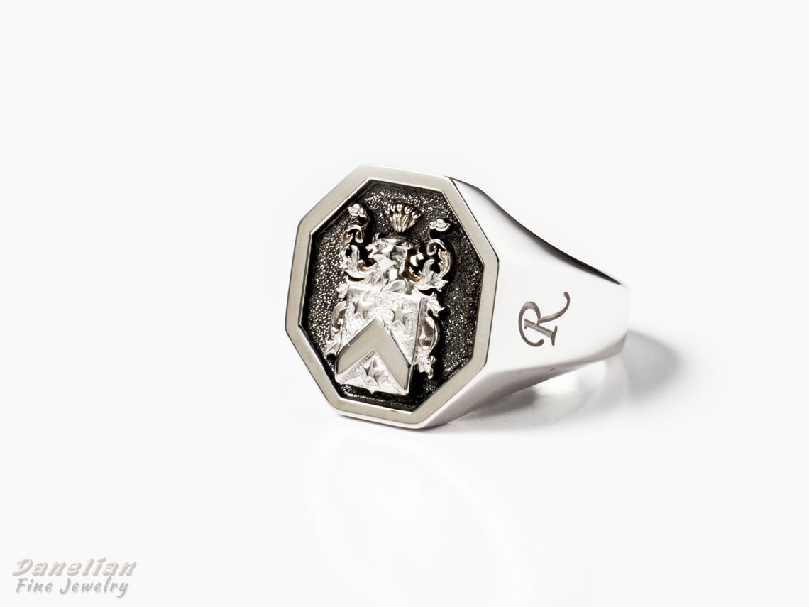 Heraldry Ring Coat of Arms Ring Signet Ring Man | Etsy