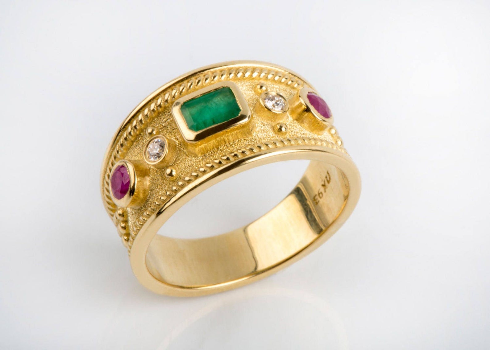 Emerald Ring Medieval Ring Emerald Gold Ring Byzantine Gold - Etsy
