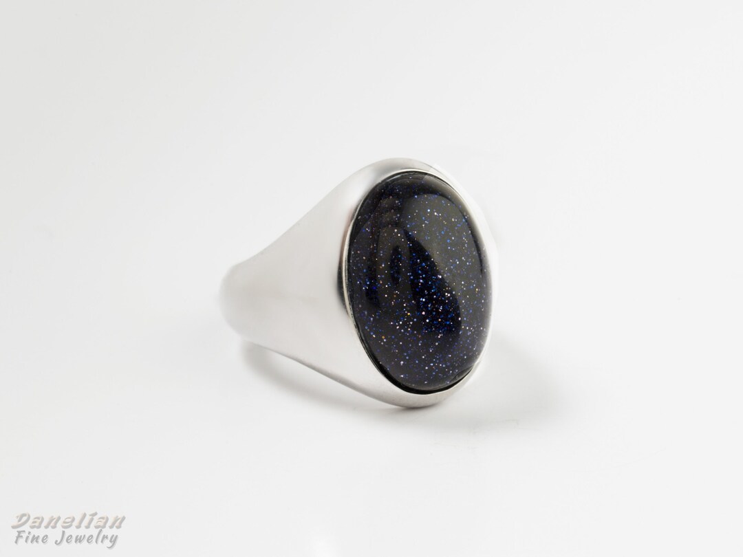 Sandstone Man Ring,solid Gold 14K , Large Agate Signet, Oval Signet ...