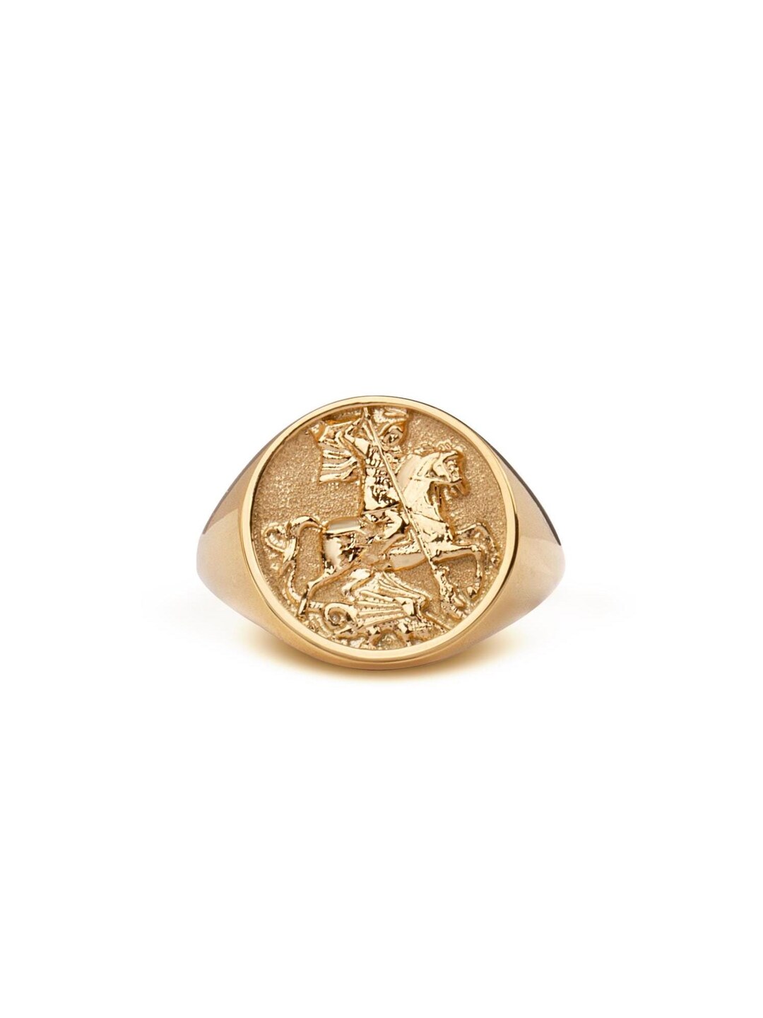 14K Gold Saint George Signet Ring: Christian Amulet, Medieval ...
