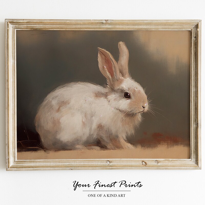 Rabbit Oil Painting - Etsy