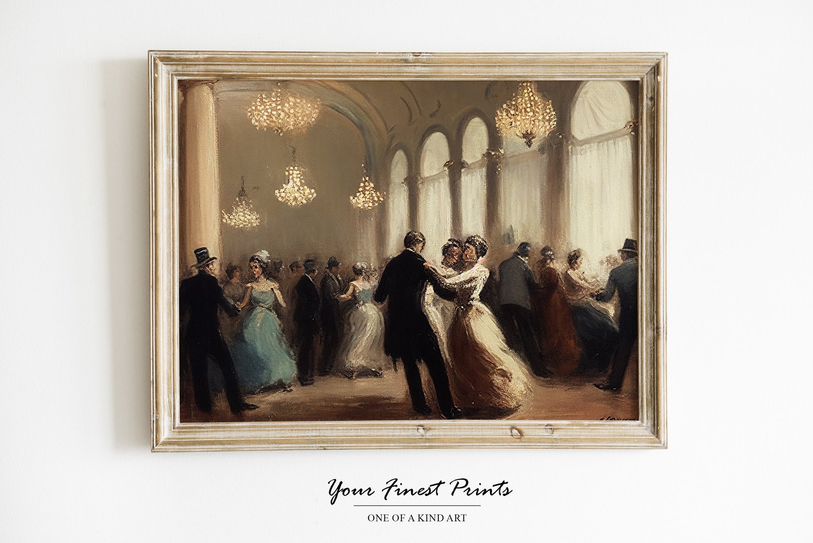 Vintage Masquerade Ball Painting Antique Living Room Art - Etsy