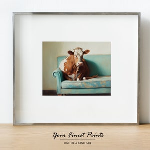 Vintage Cow Print | Neutral Country Wall Art | Cow Art | Rustic Farmhouse Decor | Antique ...