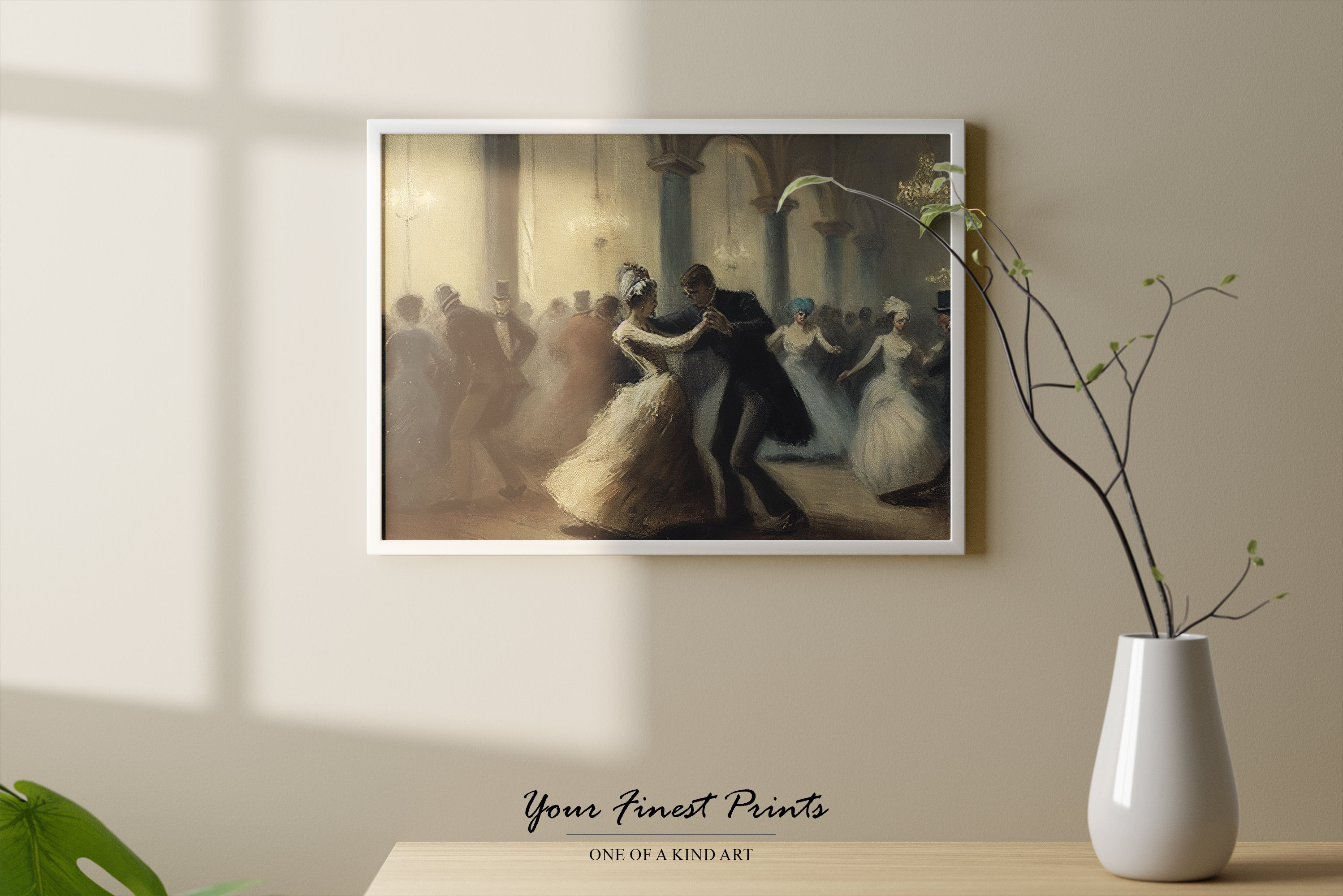 Vintage Masquerade Ball Painting Antique Living Room Art - Etsy