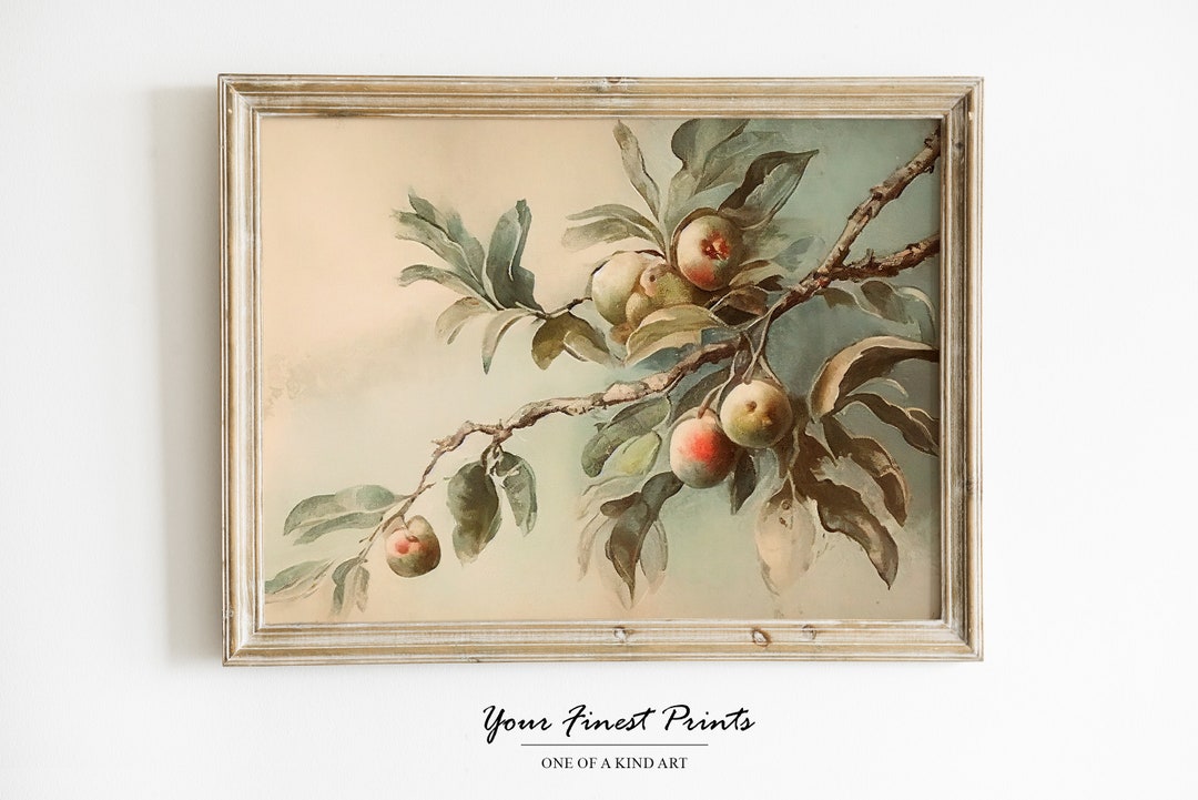 Vintage Apple Tree Print | Antique | Rustic | Neutral | Kitchen Art ...