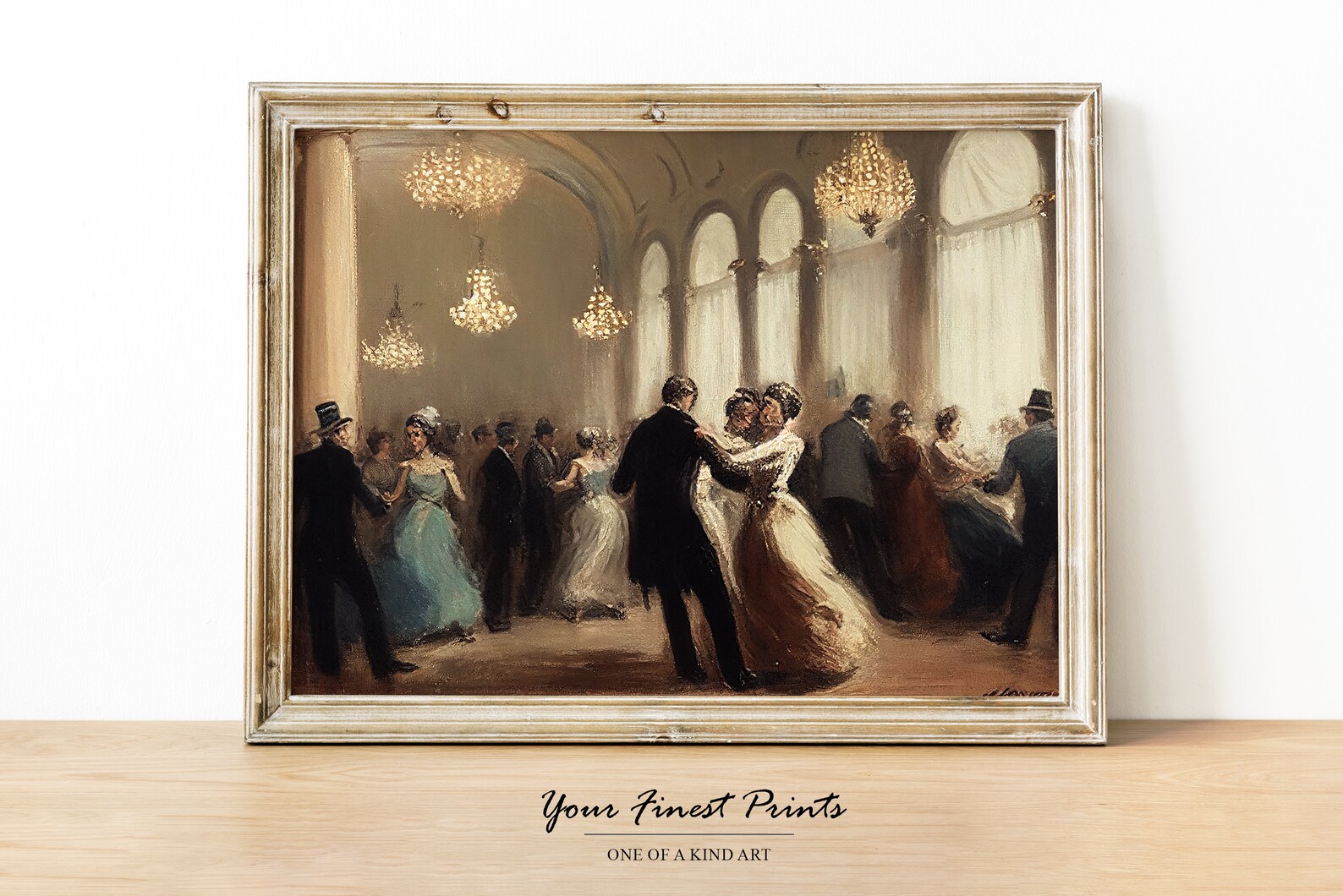 Vintage Masquerade Ball Painting Antique Living Room Art - Etsy