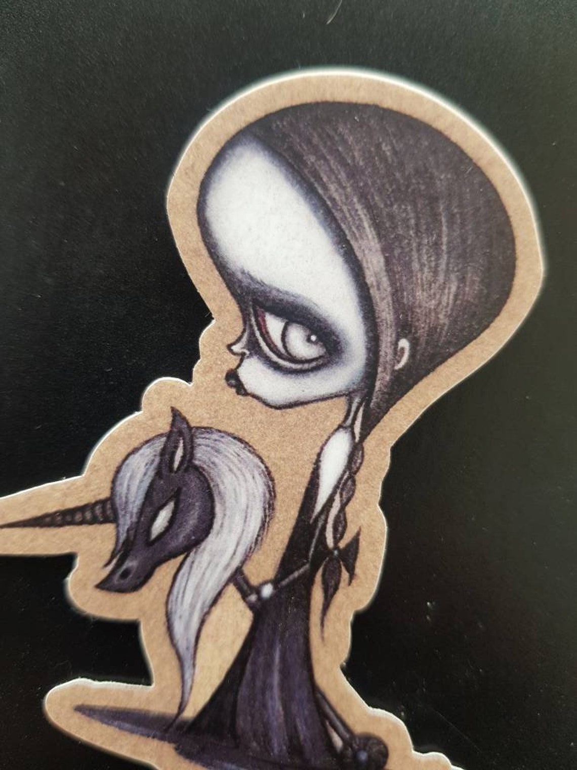 Wednesday Addams Vinyl Sticker Unicorn Sticker Horror Movie - Etsy