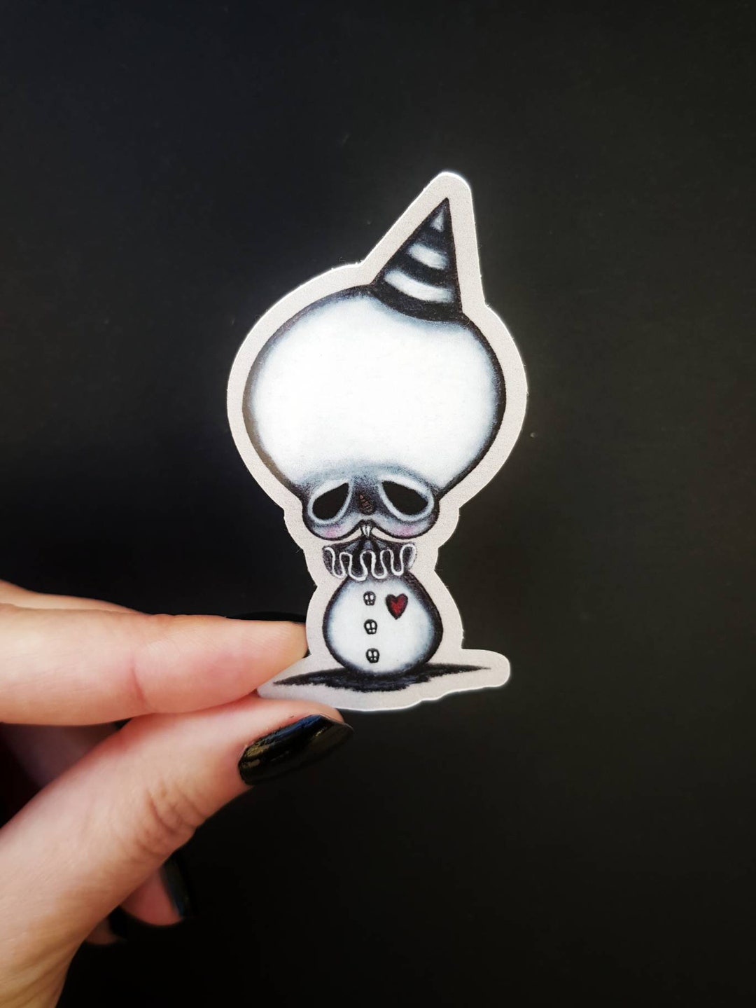 Vampire Snowman Vinyl Sticker - 3x2 Inches Vinyl Sticker - Vampire Art ...