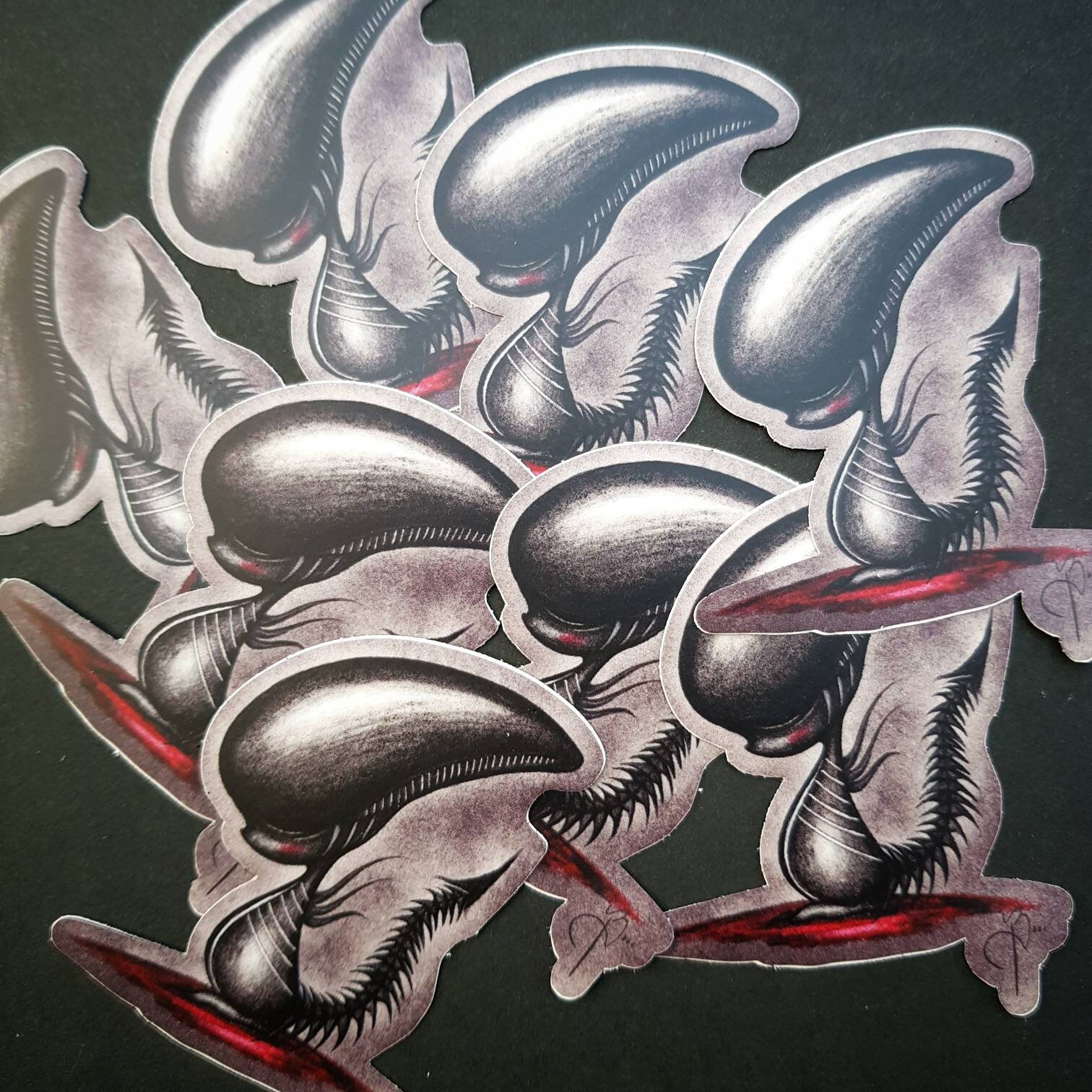 Alien Vinyl Sticker 3x2 inches Vinyl Sticker Alien Art | Etsy