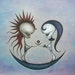 Eclipse Art Print - Hand Embelished Giclee Fine Art Print - A4 - Moon ...