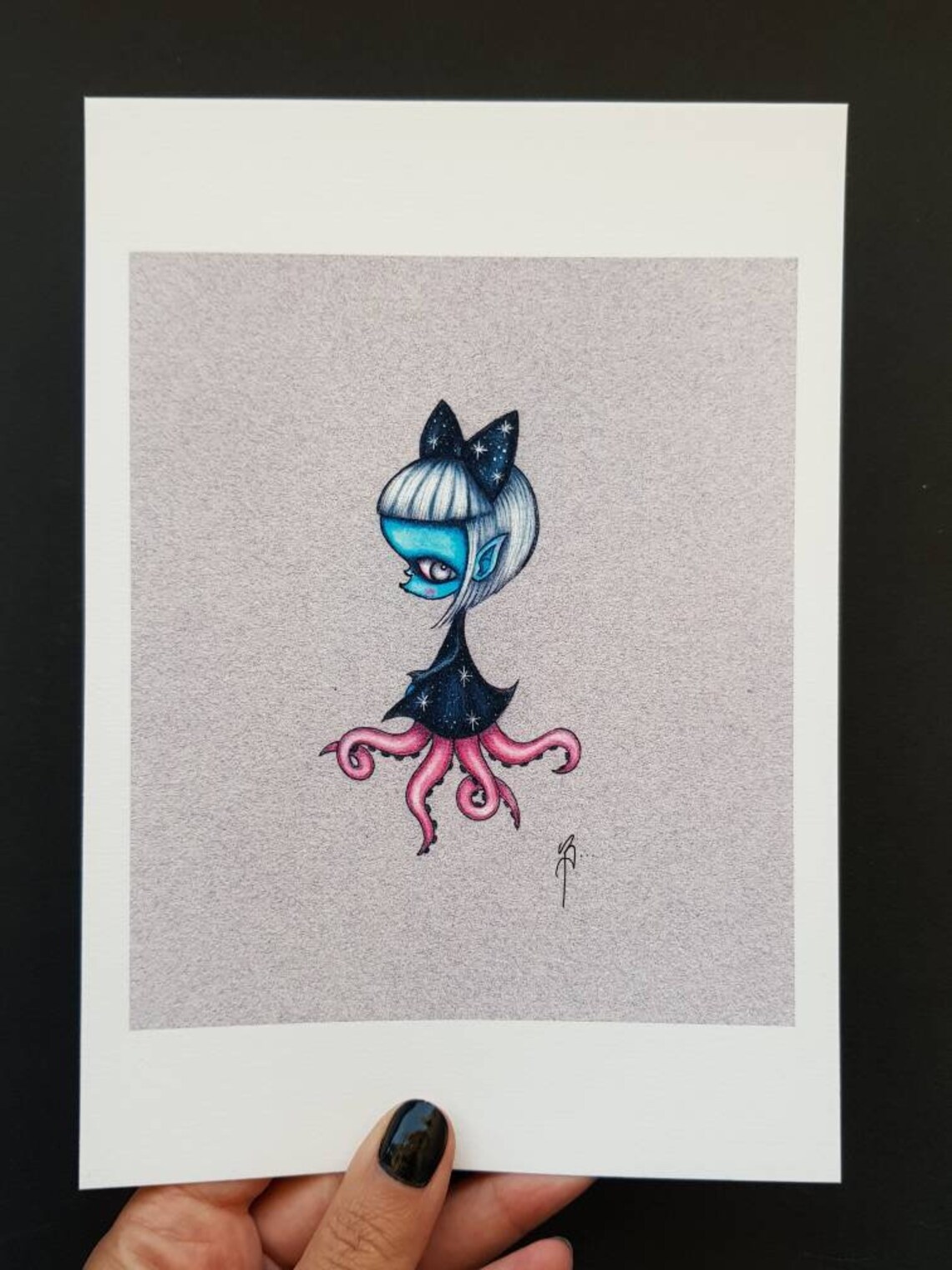 Space Octopus Print Pop Surrealism Art Cosmic Creature - Etsy