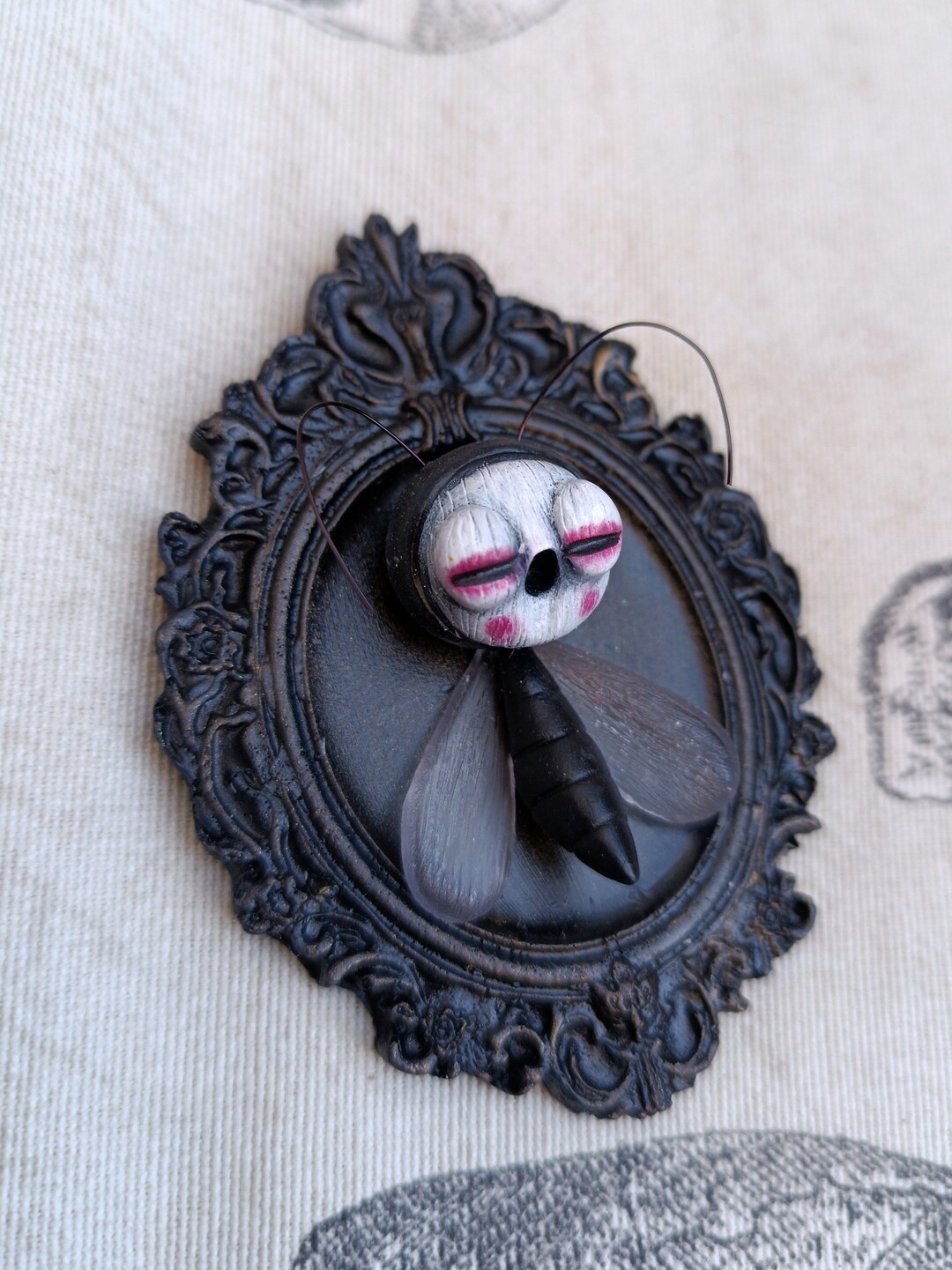 Little Fly Fly Sculpture Ooak Creepy Art Art Creepy Cute Faux Taxidermy ...