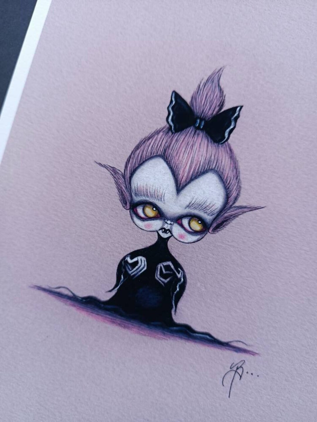 Pink Werewolf Print- Creepy Cute Art- Werewolf Illustration- Monster ...