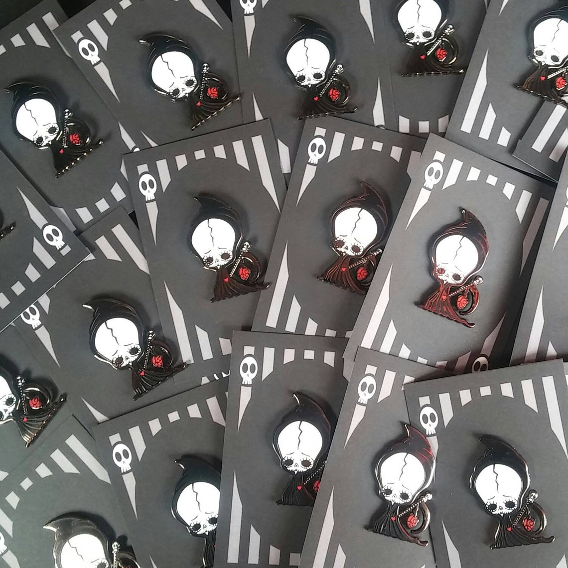 Grim Reaper Pin - Hard Enamel Pin - Skull Pin - Skeleton Pin - Death ...