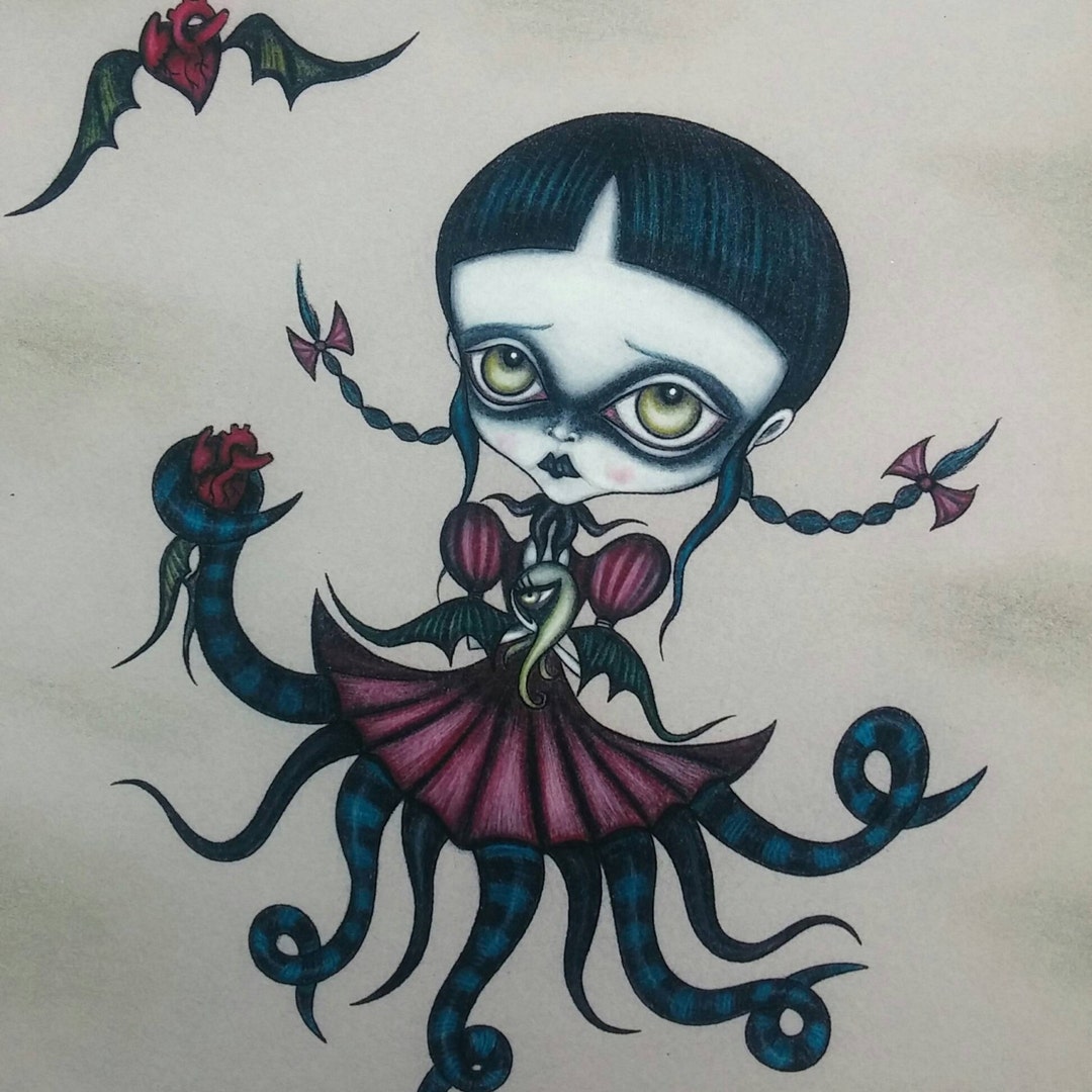 My Little Chtulhu - Hand Embelished Giclee Fine Art Print A4 ...