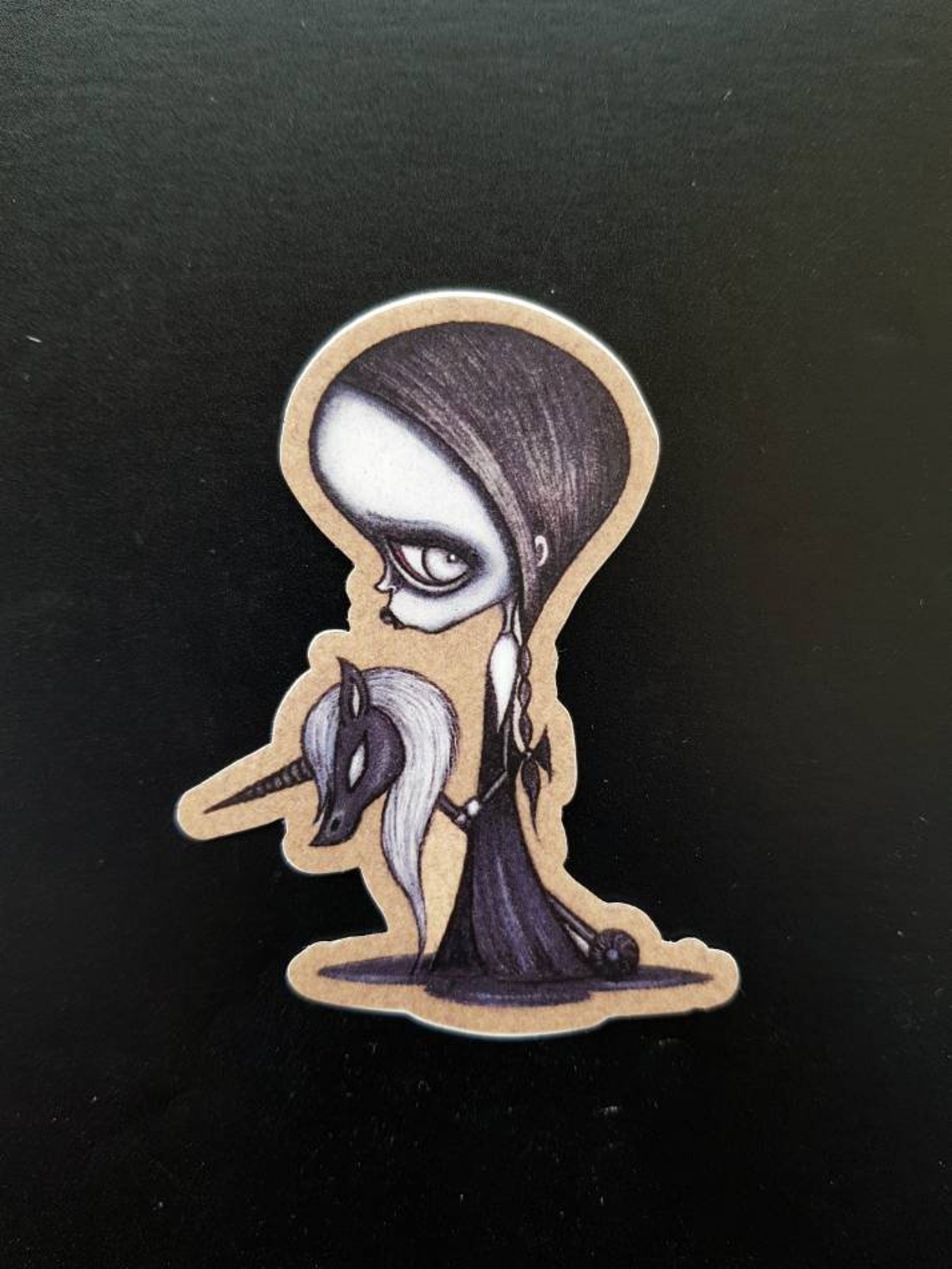 Wednesday Addams Vinyl Sticker Unicorn Sticker Horror Movie - Etsy