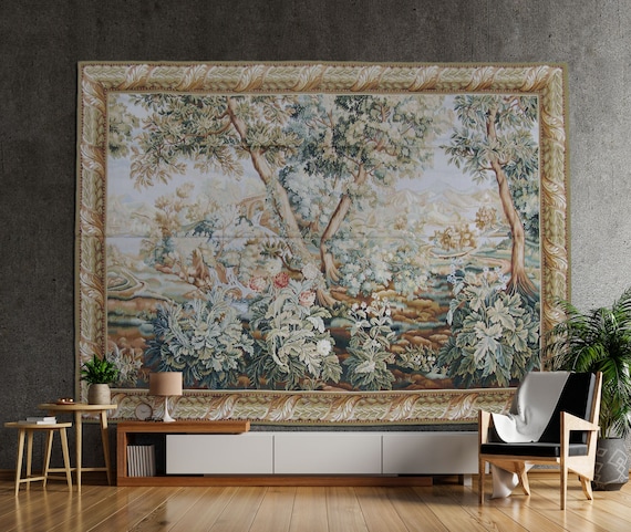 Victorian Style Wall Hanging Tapestry Large Hand Crafted - Etsy