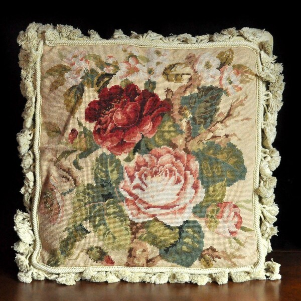 Cabbage Rose Pillow - Etsy