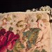 Vintage Needlepoint Throw Pillow Cover Cabbage Rose Victorian Style ...