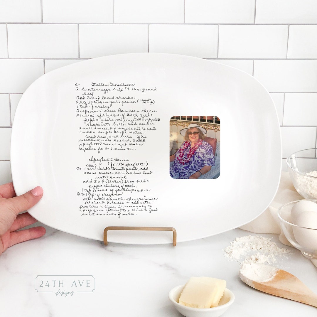 Custom Recipe Platter With Photo- Recipe Plate With Photo - Recipe on ...