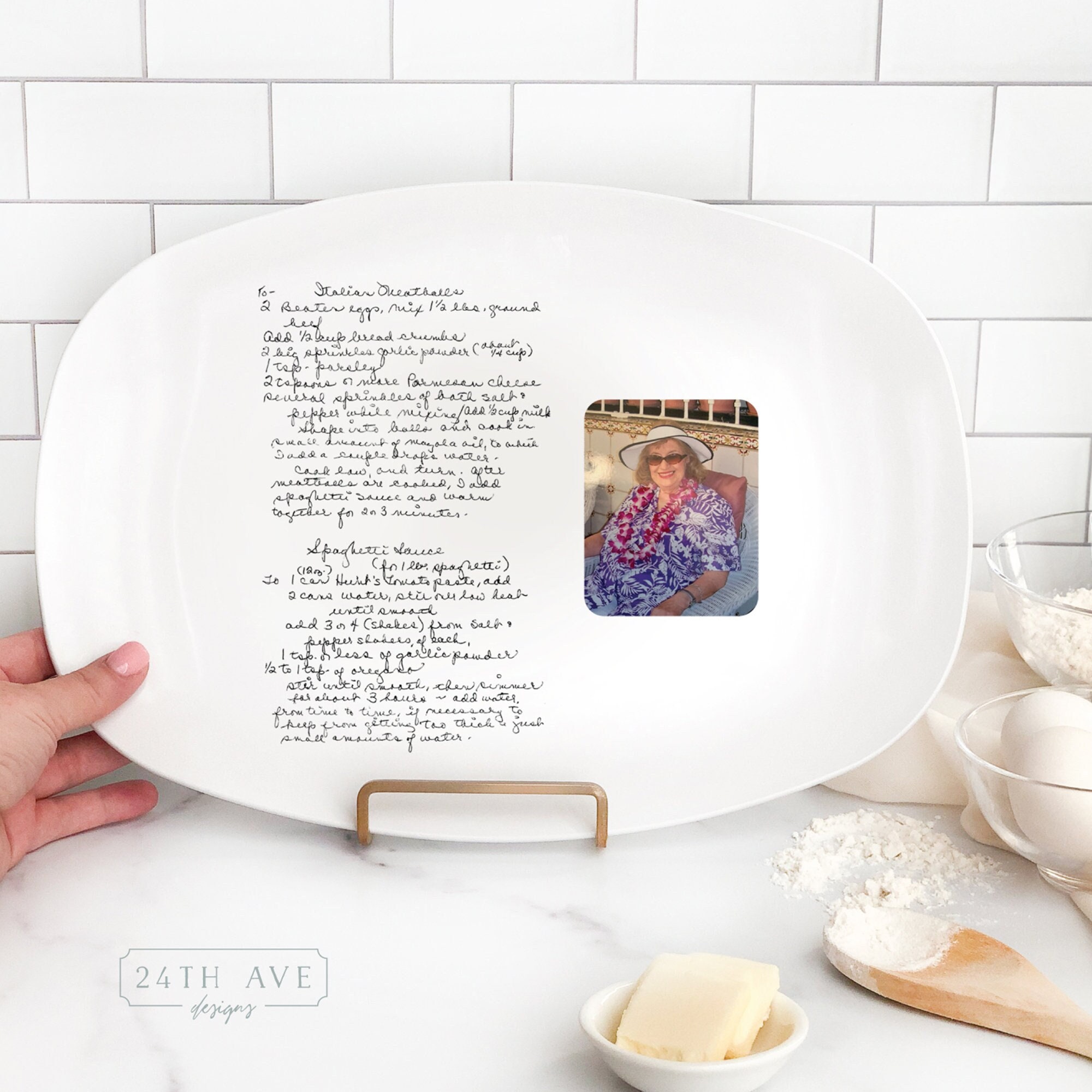Handwritten Recipe Platter With Photo Recipe Plate With Photo - Etsy