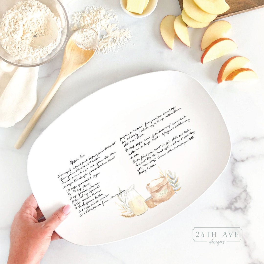 Handwritten Recipe on Dish - Recipe on Platter - Recipe on Plate ...