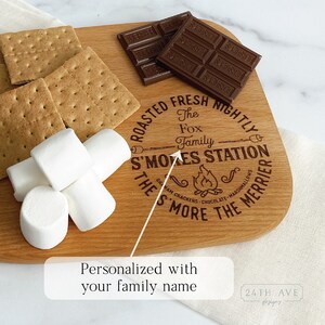 Personalized S'more Board, S'more Charcuterie Board With Handle, Family ...