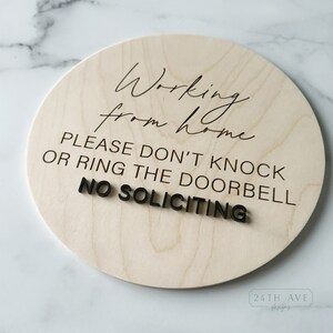 Working From Home Sign | No Soliciting Sign | WFH Do Not Disturb | Do ...