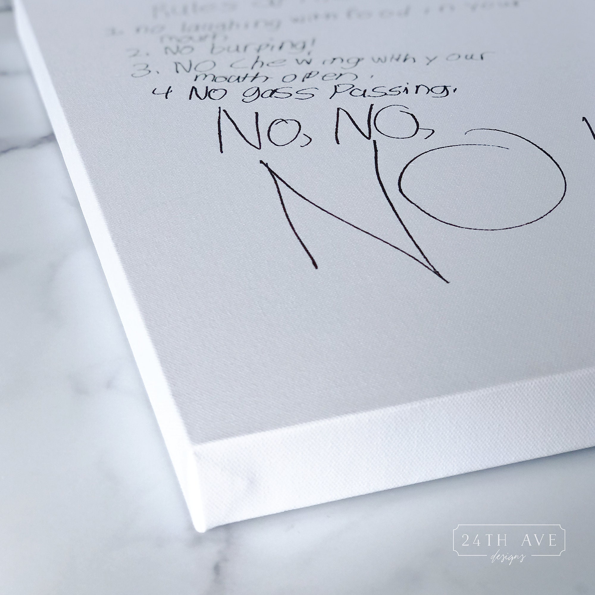 Custom Handwritten Note on Canvas Handwritten Gift - Etsy