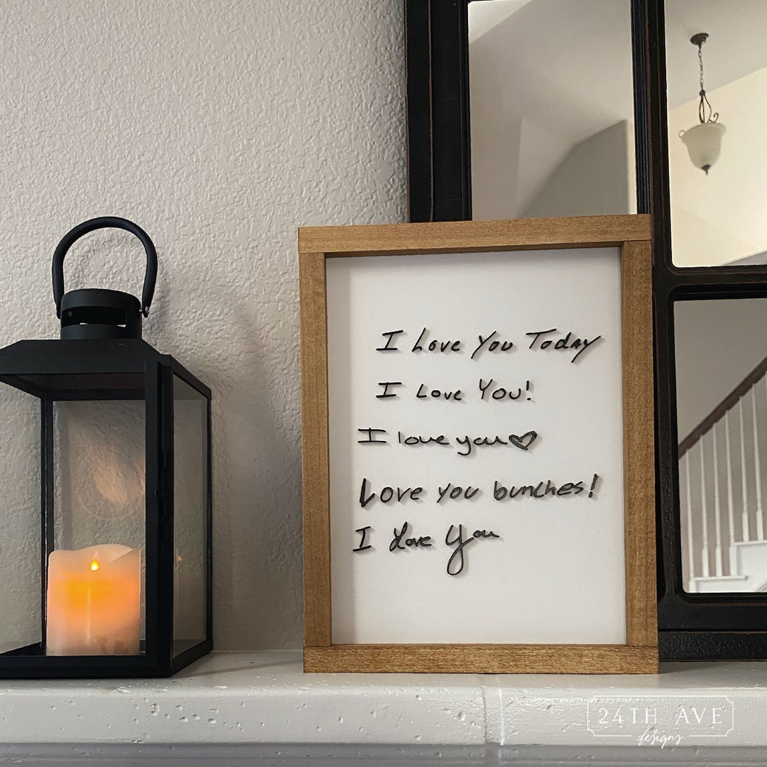 Framed "i Love You" Handwriting, I Love You Sign, 11x14 I Love You Sign ...