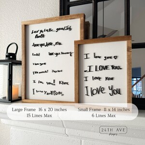 Framed "i Love You" Handwriting, I Love You Sign, 11x14 I Love You Sign ...