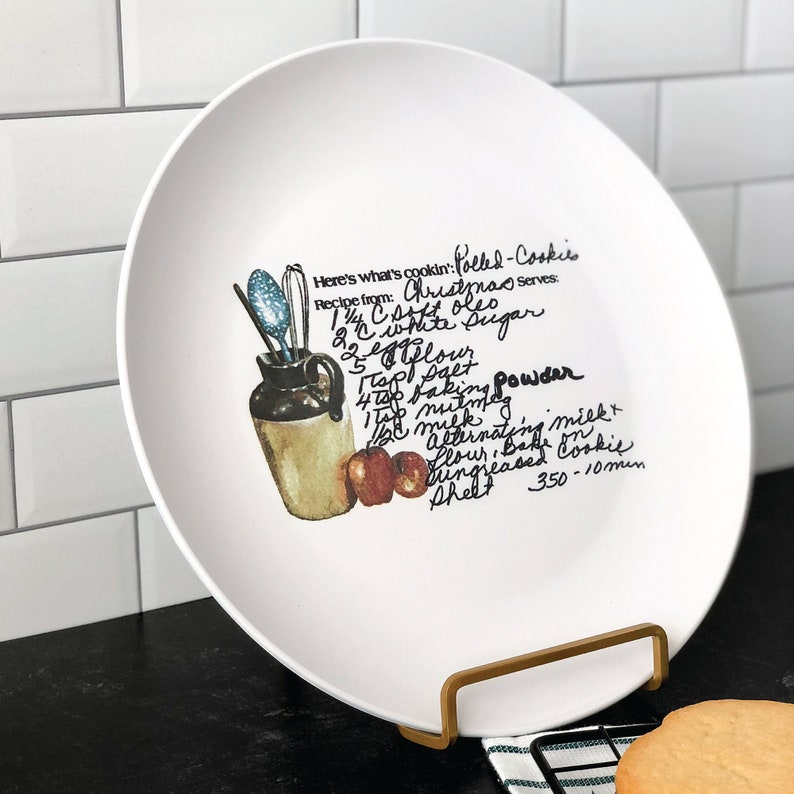 Handwritten Recipe on Plate - Custom Platter With Your Family Recipe ...