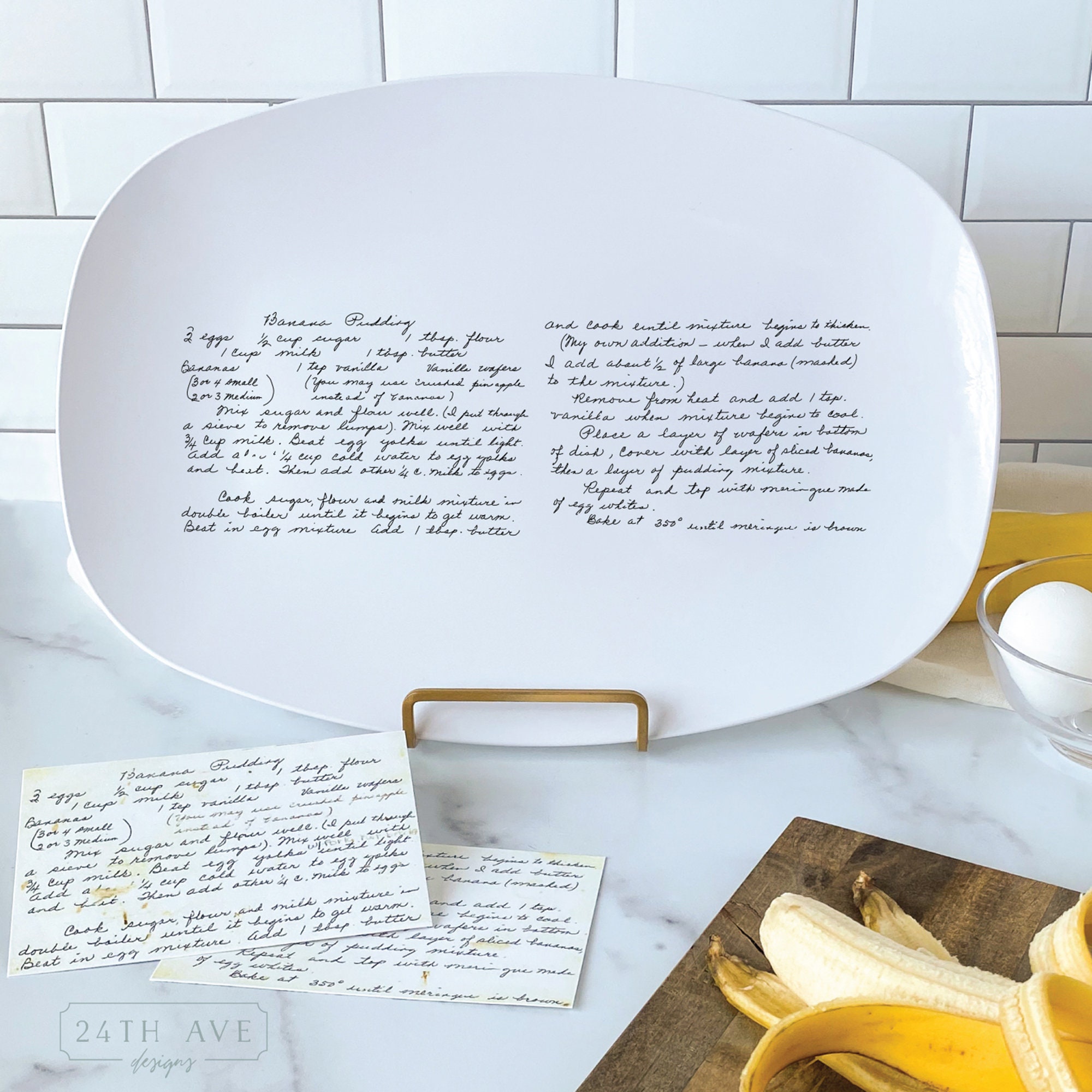 Handwritten Recipe Platter Recipe Plate Original Writing - Etsy