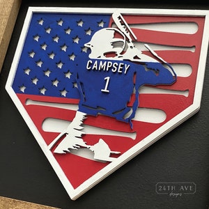 Personalized Baseball Gift, Framed Baseball Sign, 3D Baseball Plaque ...