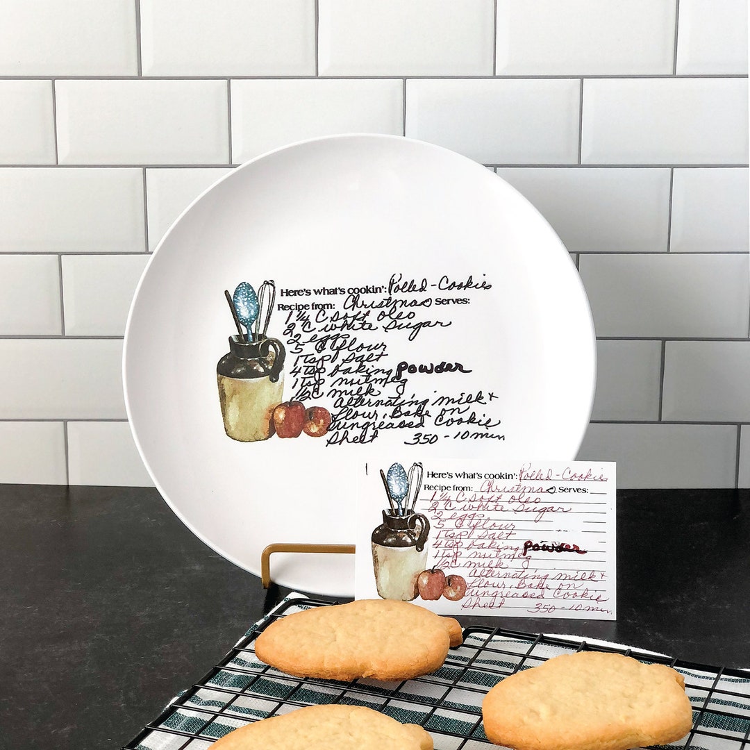 Handwritten Recipe on Plate - Custom Platter With Your Family Recipe ...