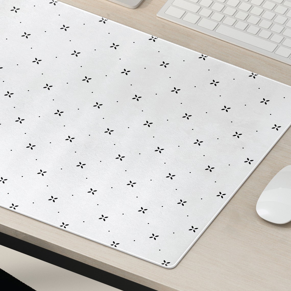 Minimal Desk Mat Minimal Back and White Design Personalized | Etsy