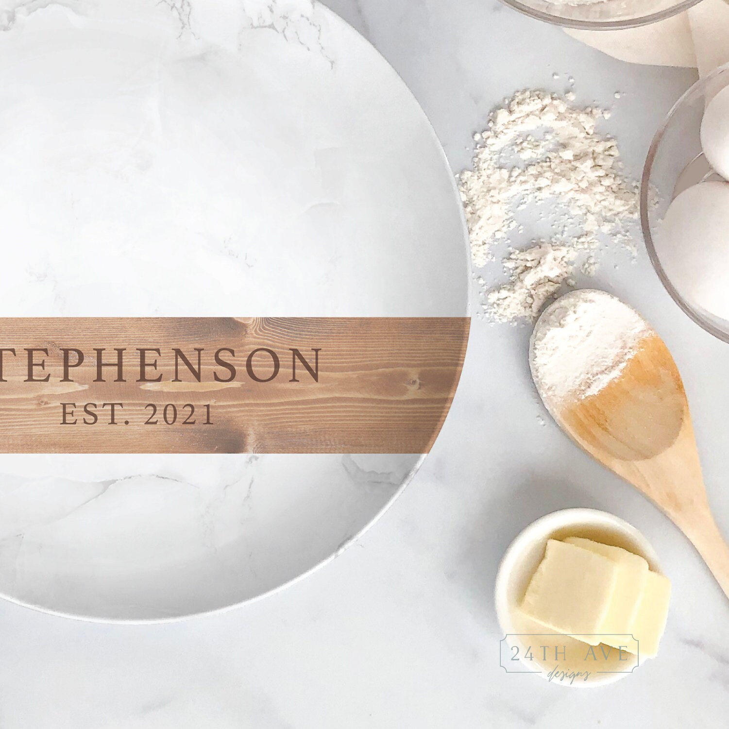 Last Name Gift - Family Name Plate With Established Date - Marble and ...
