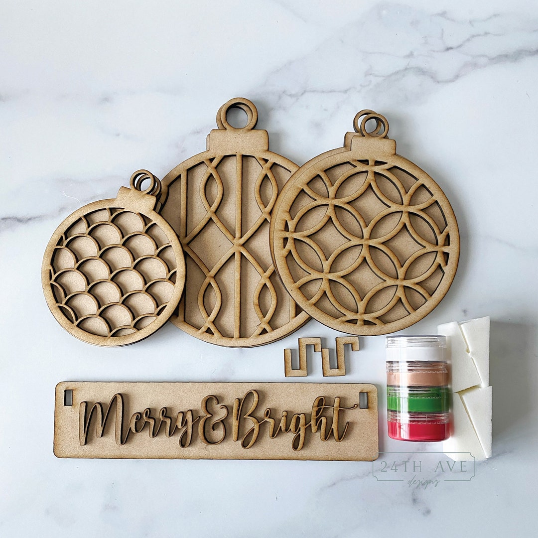 Christmas DIY Paint Kit, Shelf Sitter DIY Kit, Christmas Ornament DIY ...