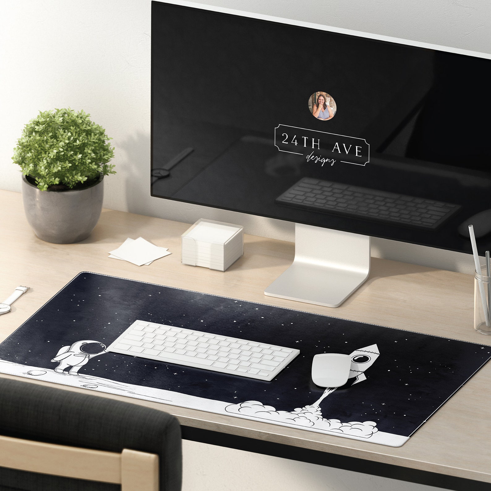 Kids Desk Mat astronaut Design Personalized Desk Mat | Etsy