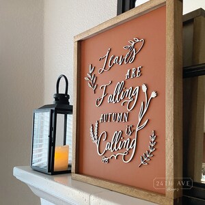 Fall Sign, Leaves Are Falling Autumn is Calling, Boho Fall Sign, Fall ...