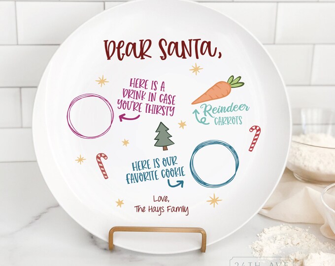 Santa Reindeer Plate/platter/cookies for Santa/carrots for Reindeer ...